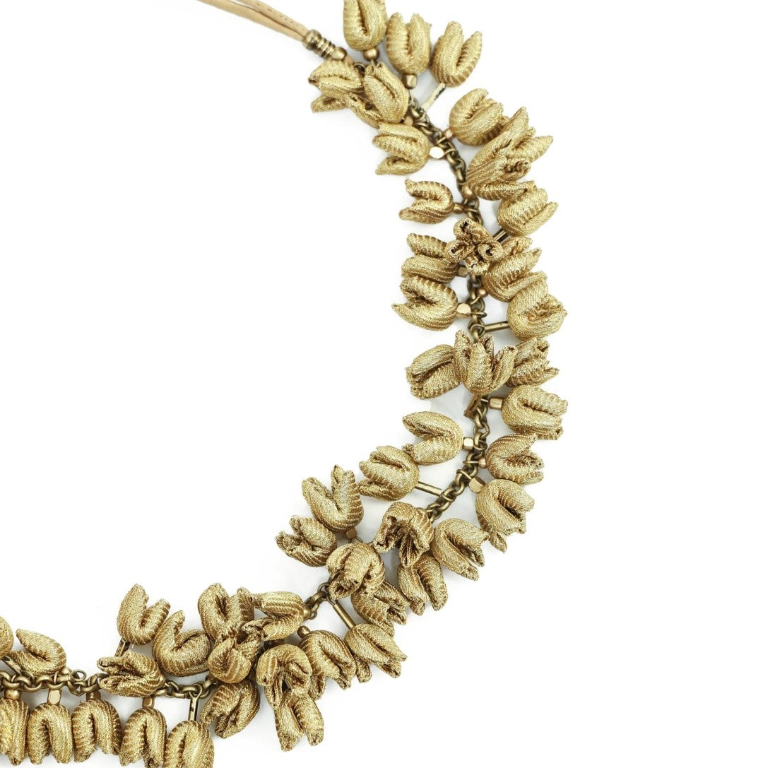 Pure Ghee Mogra Chain Mala: Gold – ARTISANS'
